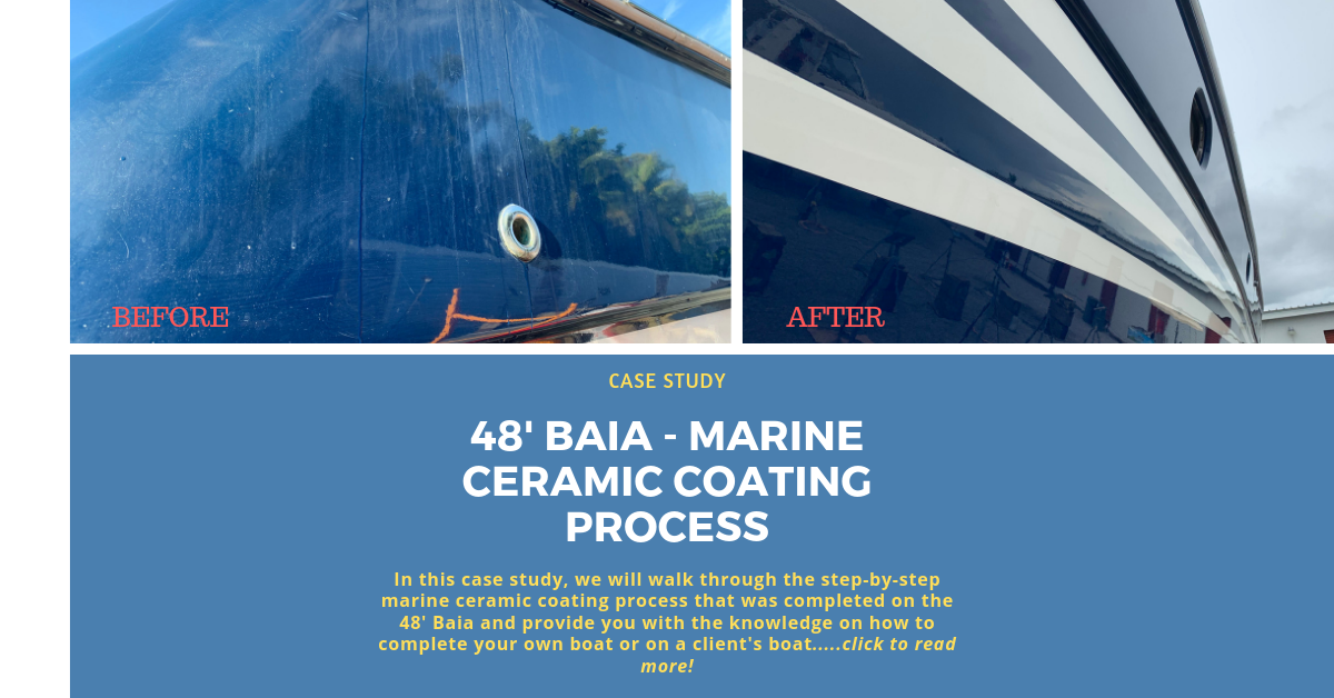 48' Baia Boat: Marine Ceramic Coating Process | Glidecoat Glidecoat